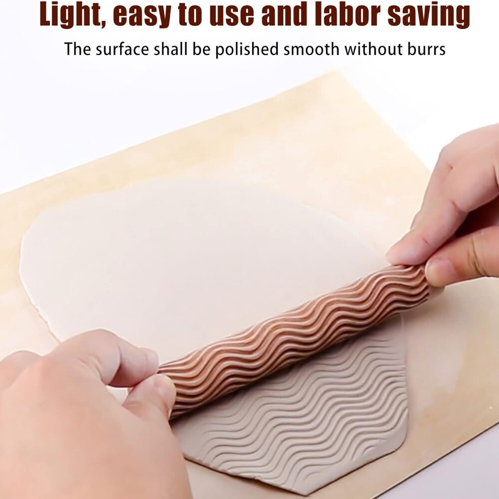 Stars Clay Modeling Pattern Rollers Wooden Pottery Tools Clay Tool | eBay