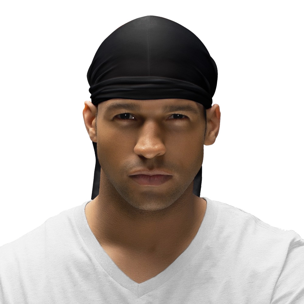 Men's Durag Bandana - Breathable Close Fit Tie Down Sport Du Rag Head ...
