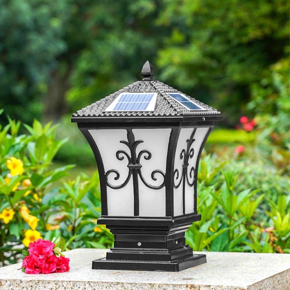 1-10 PACK Solar LED Post Light Lamp Yard Driveway Fence Outdoor Pillar ...