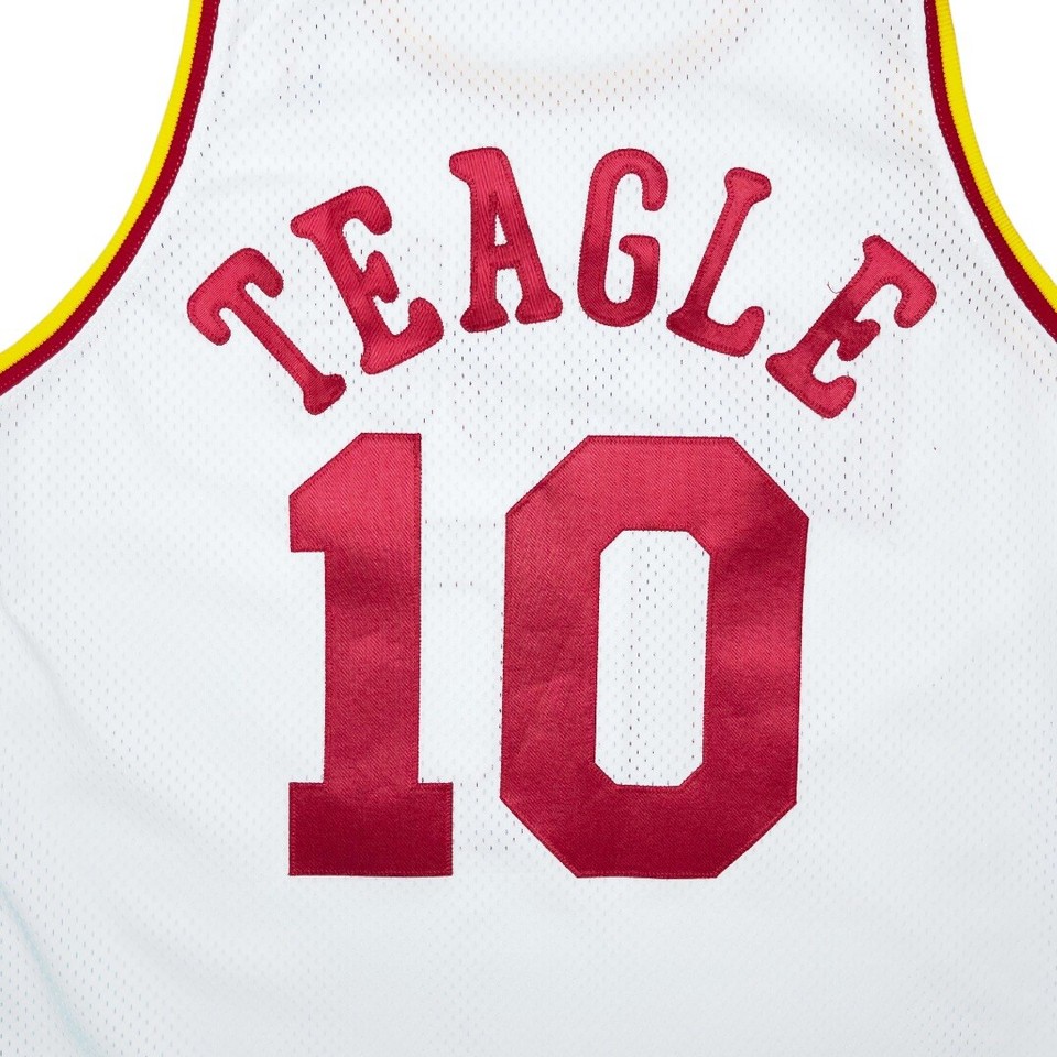 Vtg 1992-93 rare houston rockets #10 teagle game worn champion jersey ...