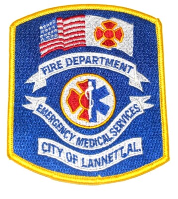 LANNETT ALABAMA AL Fire Patch EMS Rescue Public Safety US FLAG FIRE ...