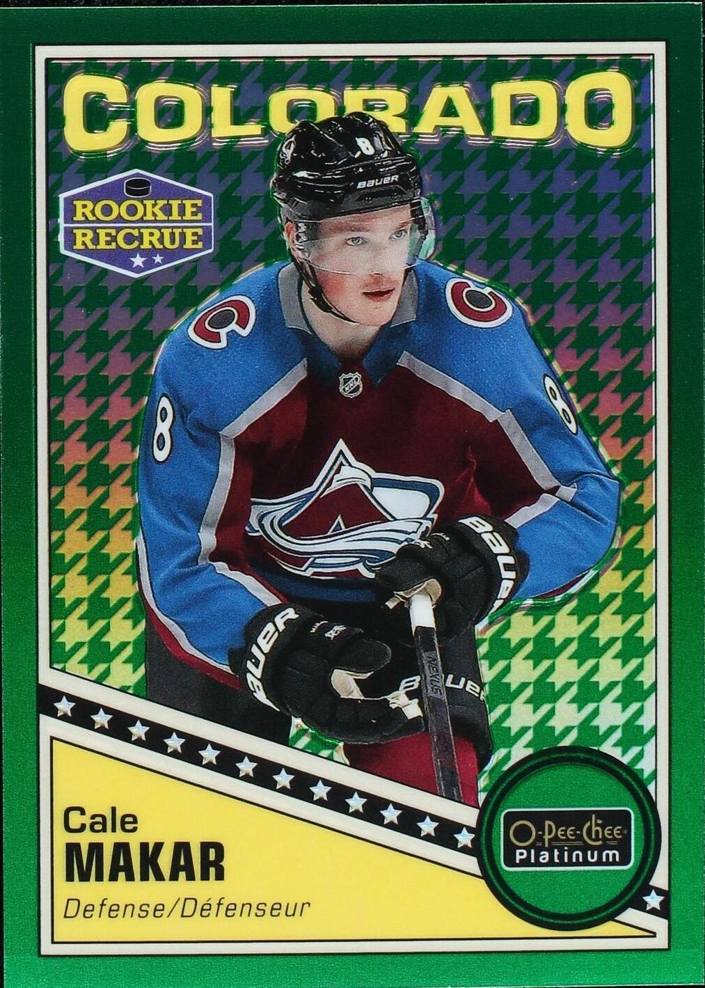 2019-20 O-Pee-Chee Platinum - Retro Rookie Cale Makar #R-84 Green ...
