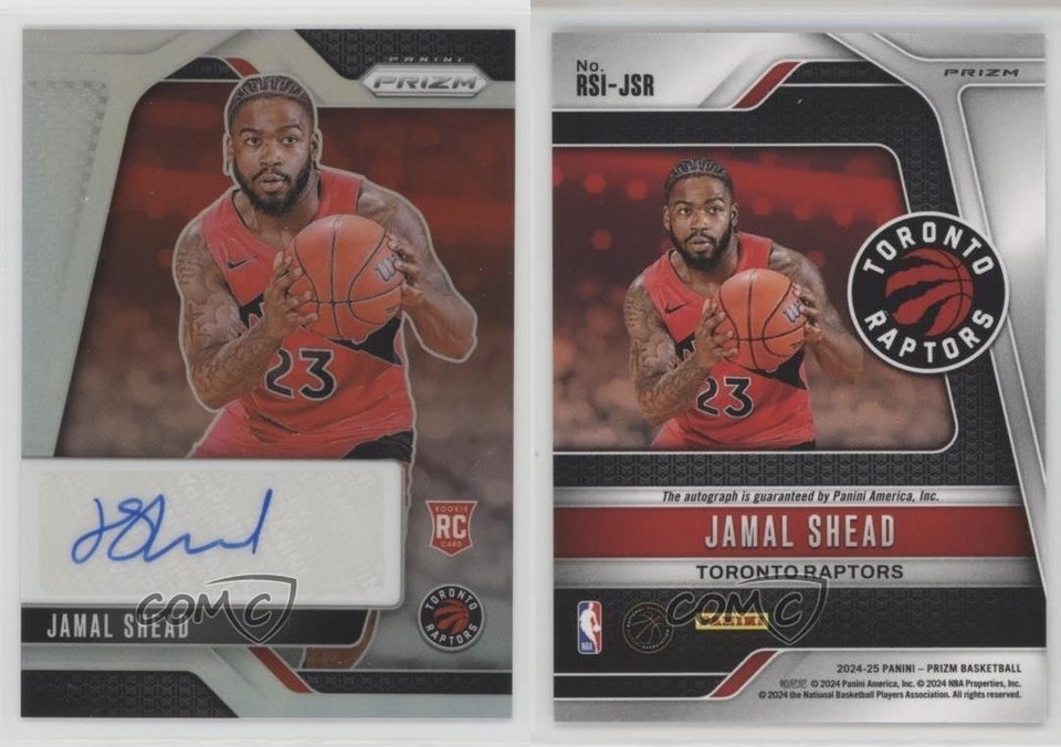 2024-25 Panini Prizm Rookie Signatures Silver Jamal Shead #RSI-JSR Auto ...