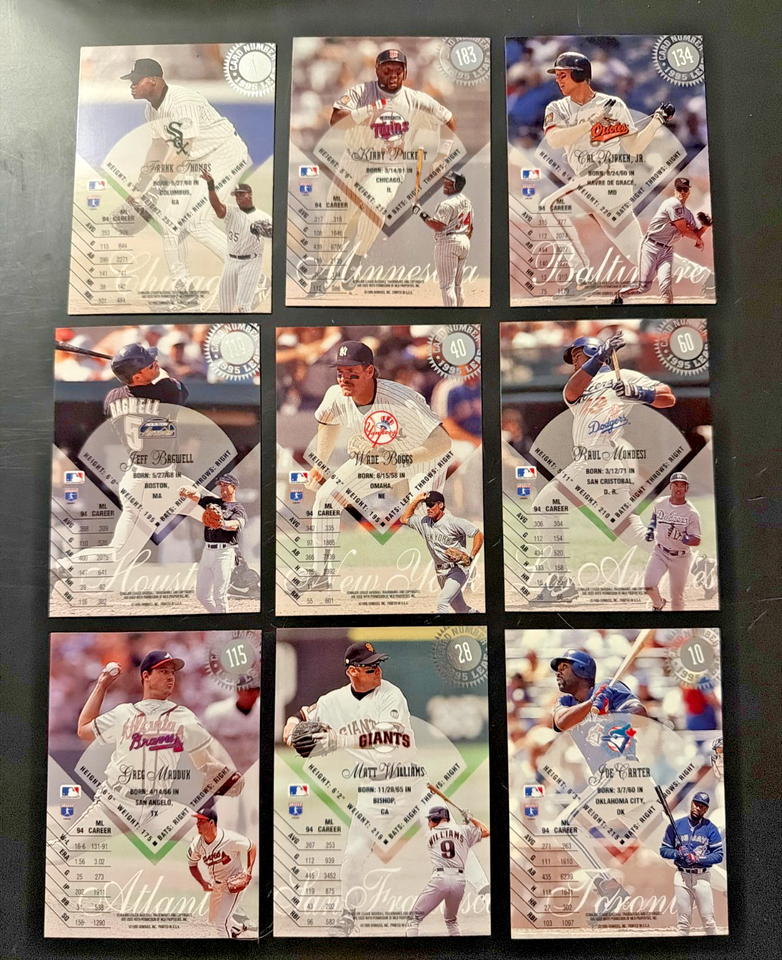 1995 Leaf Baseball complete PROMO SAMPLE Set Kirby Puckett Thomas ...