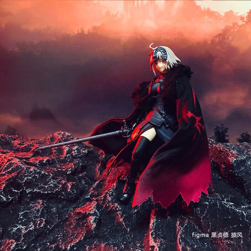 1/12 Red Black Wired Cape Cloak for 6" Figma Alter Fate/Grand Order ...