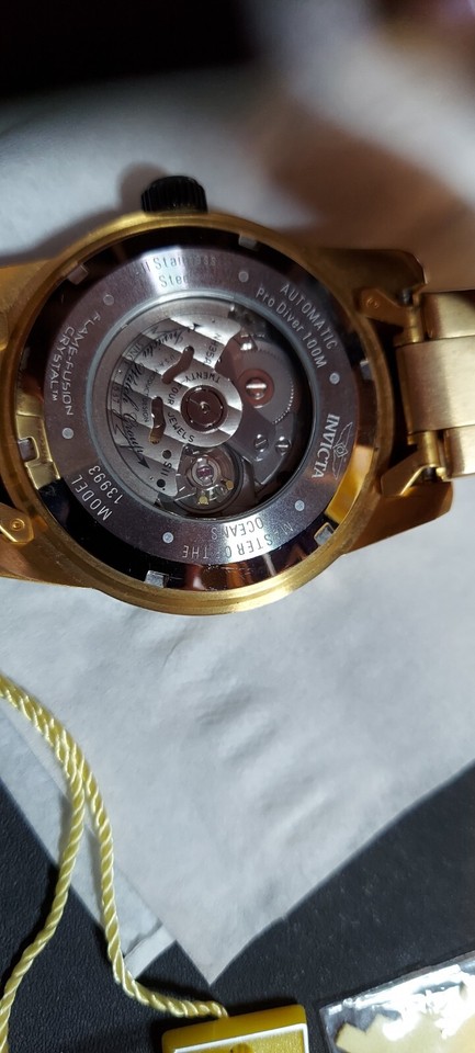 Invicta Roman Number Automatic 47mm Model 13993 Gold Plate Master of ...