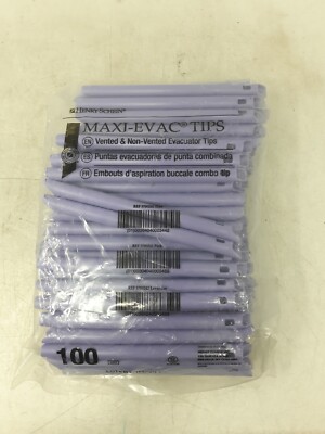 Maxi-Evac Tips, Lot of 100 Vented High-Volume Evacuator Tips | eBay
