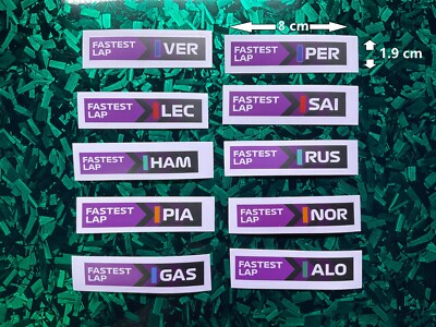 F1 Formula 1 Driver's Fastest Lap Sticker | eBay