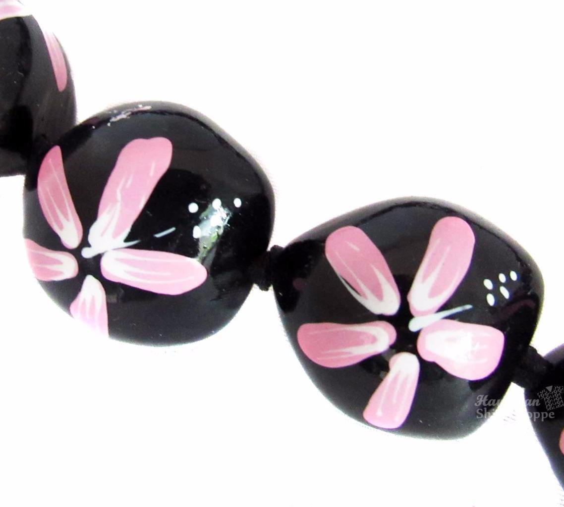 NEW Black Kukui Lei with light Pink Pikake ~ Hawaii Luau Wedding ...