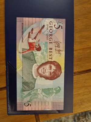 George Best Ulster Bank £5 Five Pound Note with Original Wallet | eBay UK