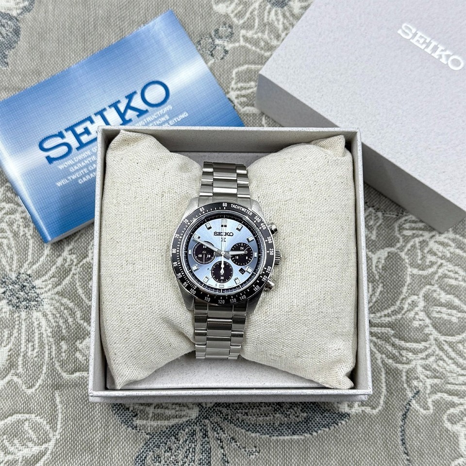 Seiko Prospex Speedtimer Men's Solar Light Blue Dial Chronograph Watch ...