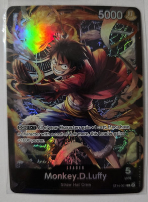 Monkey.D.Luffy • ST14-001 SR Leader Starter Deck 14 Holo One Piece TCG ...
