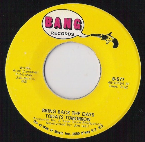 Todays Tomorrow - Bring Back The Days / Witchi Tai To 1970 7", Single ...