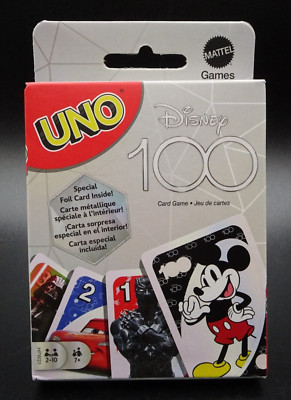 Mattel UNO "Disney 100" Themed UNO Card Game w/ Special Foil Card ...