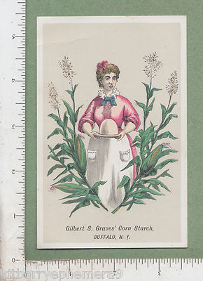 8870 Gilbert S Graves corn starch trade card Beards & Cottrell New York ...