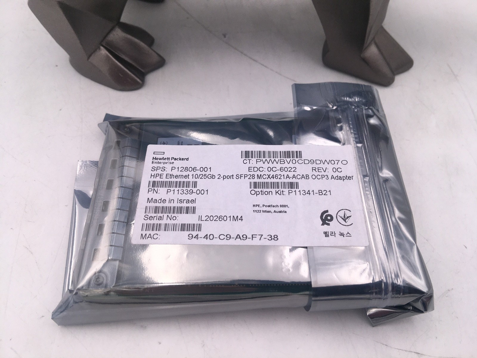 P11341-B21 HP Ethernet 10/25Gb 2-port SFP28 MCX4621A-ACAB OCP3 Adapter ...