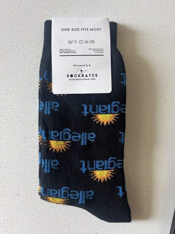 Allegiant Airlines Socks Mens Women's Airline Sock NEW Air Plane ...