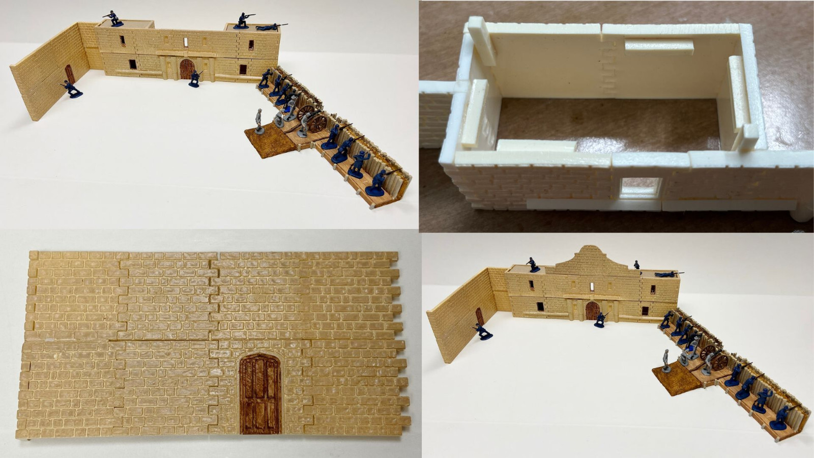 Alamo Chapel Front Diorama Play Set 66 Pc Kit 1/72 Scale Model Diorama ...