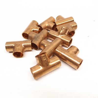 10-Pack Mueller W04006 1/2" Wrot Copper Tee | eBay