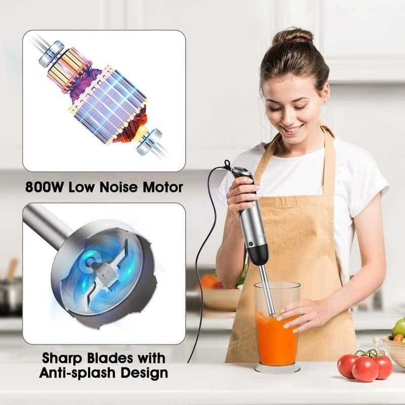 KOIOS 5 in 1 Immersion Hand Blender 800W Mixer Beaker Copper ...
