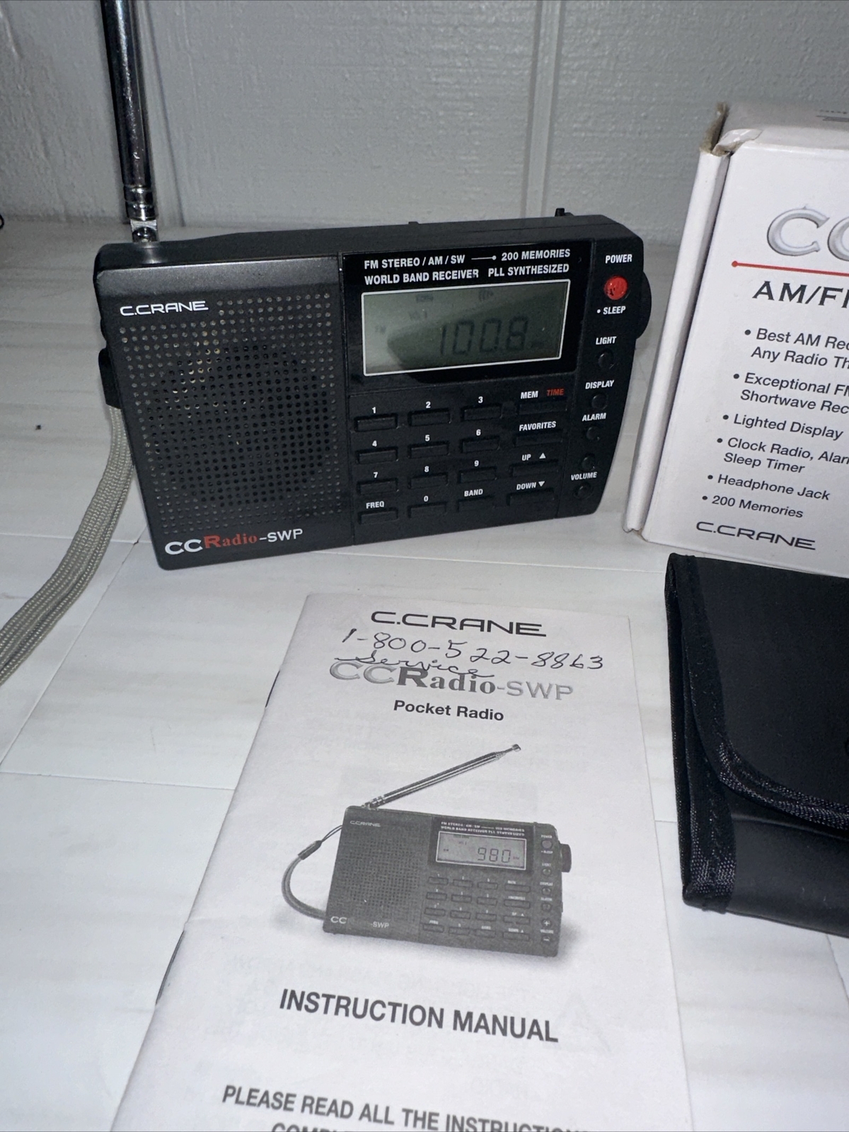 C.Crane AM/FM/SW Shortwave POCKET RADIO World Band Receiver 200 ...