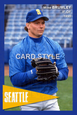 Mike Brumley - 1990 Seattle Mariners - choose a size - color print | eBay