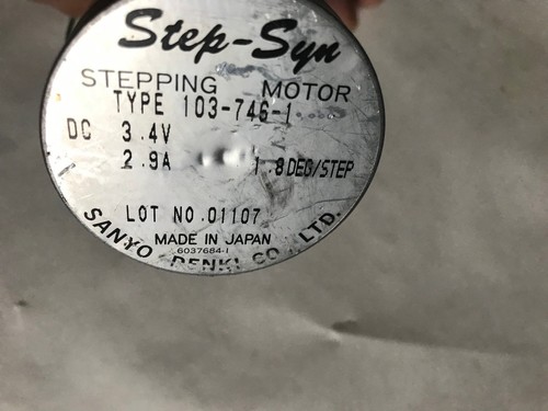 NEW SANYO Step Syn 103-746-1 Stepping Motor 3.4V,2.9A 1.8 DEG,01107 ...