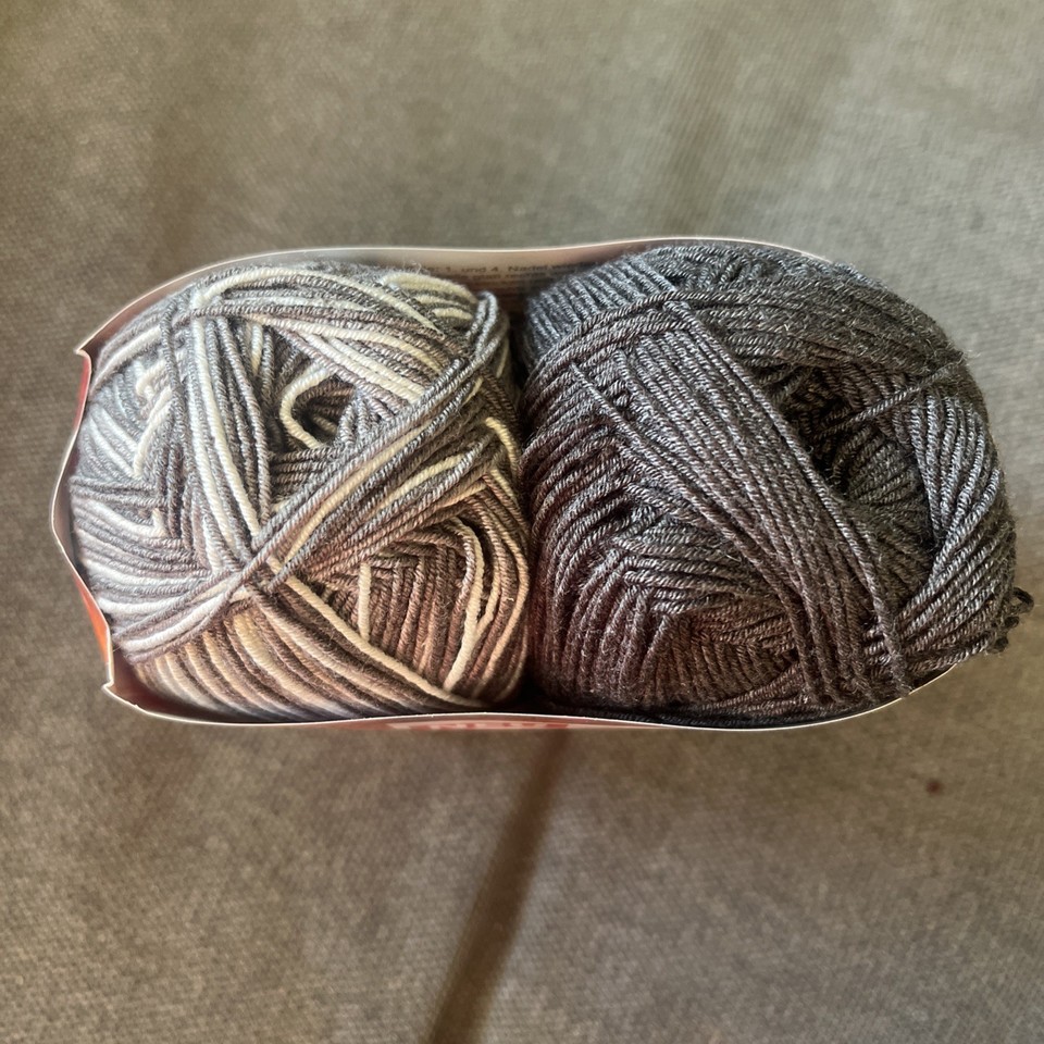 Createlli stretchgarn yoga sock Yarn 2 x 100g grey mix gradient pattern ...