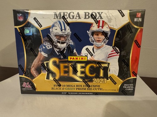 2023 Select Football Mega Boxes Green Black Die-Cuts NFL Zebra Tie-Dye ...
