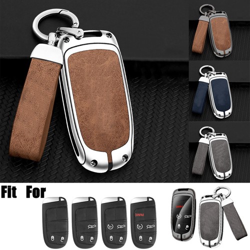 Zinc Alloy TPU Leather Car Key Fob Case Cover For Jeep Cherokee ...