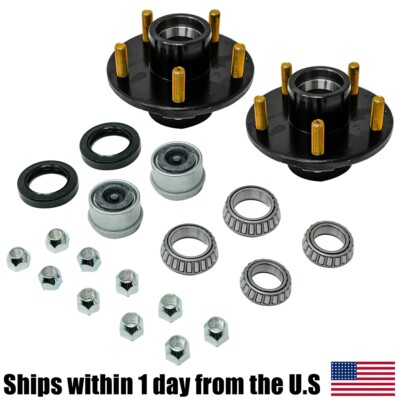 5 Lugs Trailer Idler Hub Kits 5 on 5 5x5 for 3500 lbs Trailer Axle Kit ...