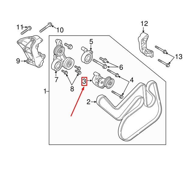 OEM Volvo S60 Mk2 Drive Belt Tensioner 31460377 Genuine for sale online ...