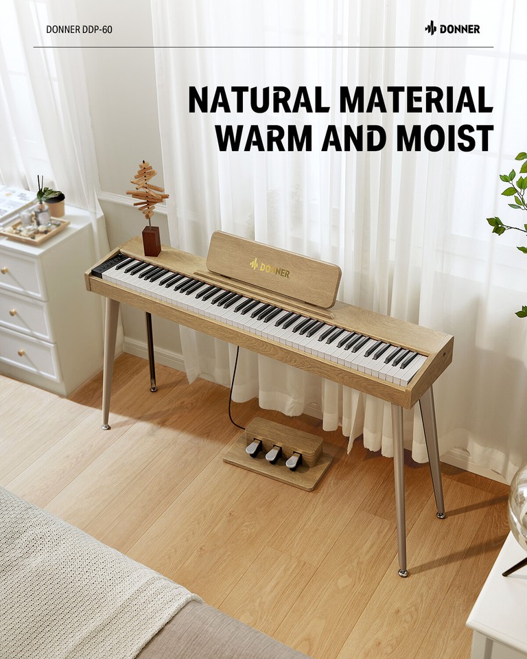 Donner DDP-60 88 Key Digital Piano Electric Keyboard Semi-Weghted 128 ...