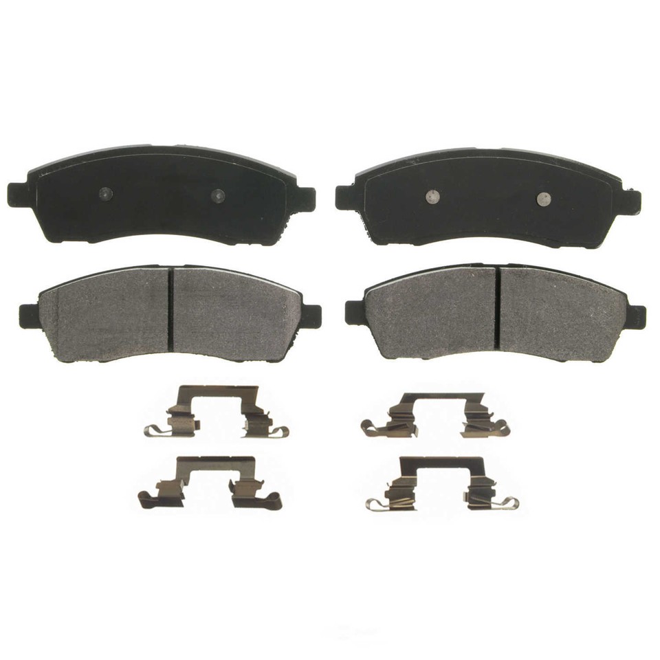 Wagner ZX757 QuickStop Semi-Metallic Disc Brake Pad Set w/ Hardware ...