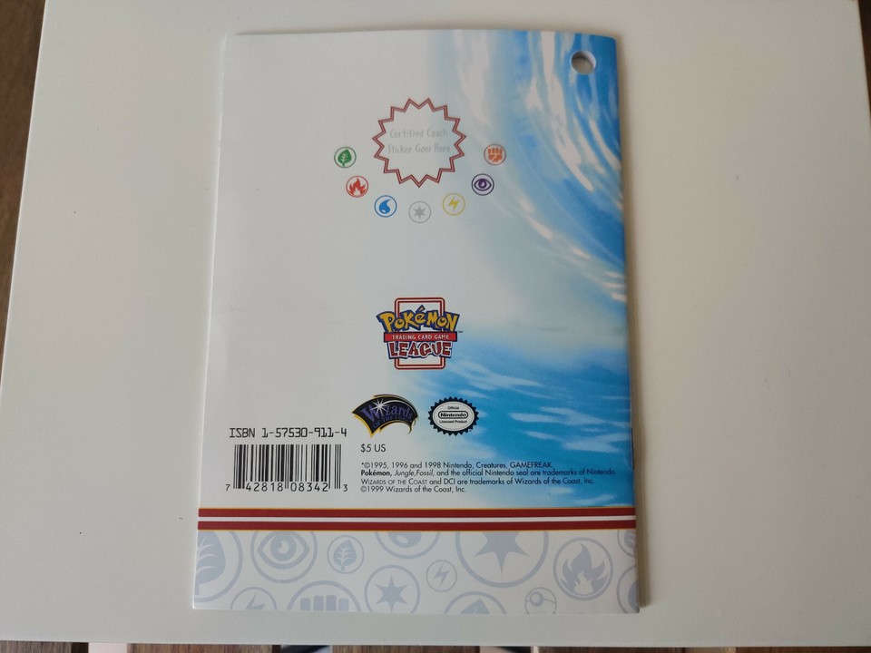 New & Unused WOTC 1999 Pokémon League Badge Book TCG | eBay