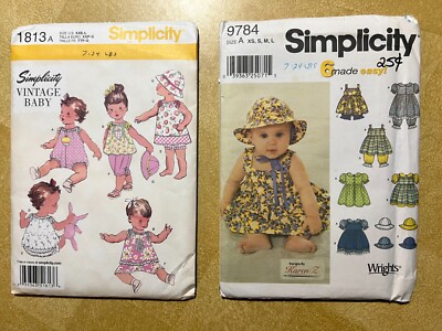 2 Simplicity PATTERNS ~ 1813 & 9784 ~ Size 7-24 LBS 039363518136 ...