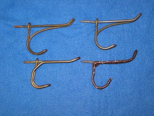 4 Vintage Metal Threaded Wire Hooks Coat hooks Farmhouse wire coat hook ...