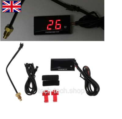 Motorcycle Thermometer Gauge Water Temp Temperature Meter Digital ...
