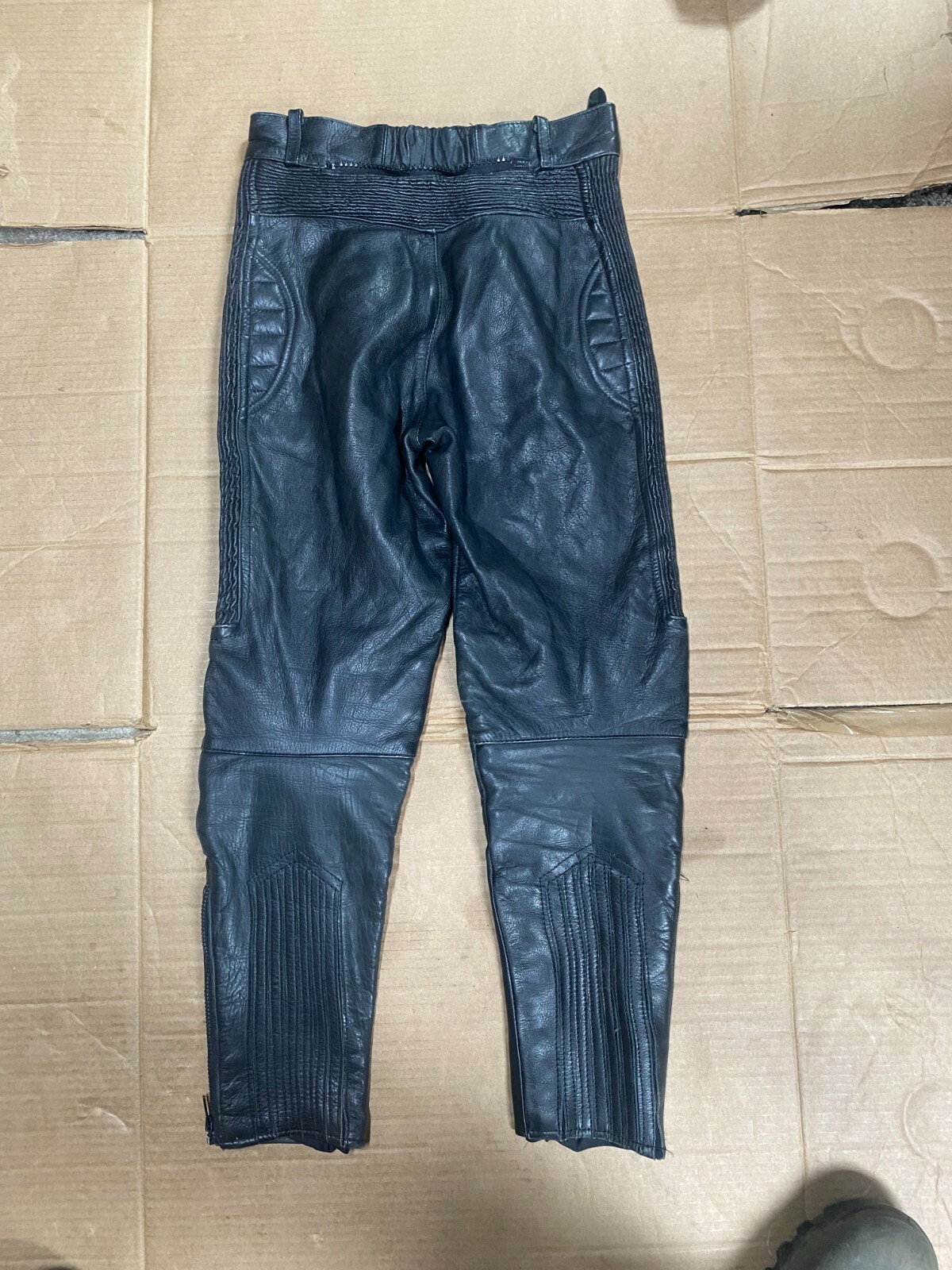 AKITO Men's Leather Motorcycle Motorbike Trousers Size UK 28" Waist ...