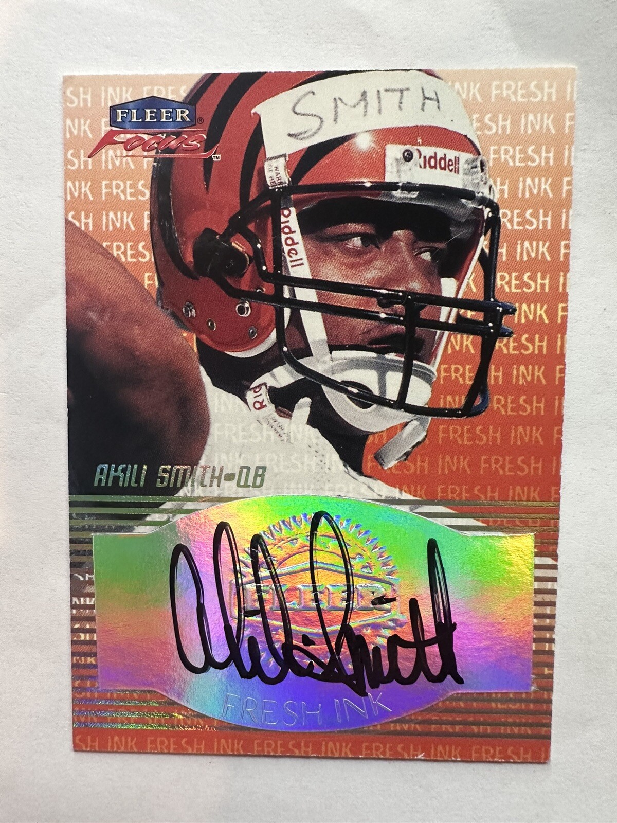 Akili Smith - 1999 Fleer Focus Fresh Ink Rookie Autograph RC Auto ...