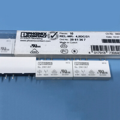 1Pc PHOENIX CONTACT NO.2961367 4.5VDC Solid State Relay 5Pins 6A 250V ...