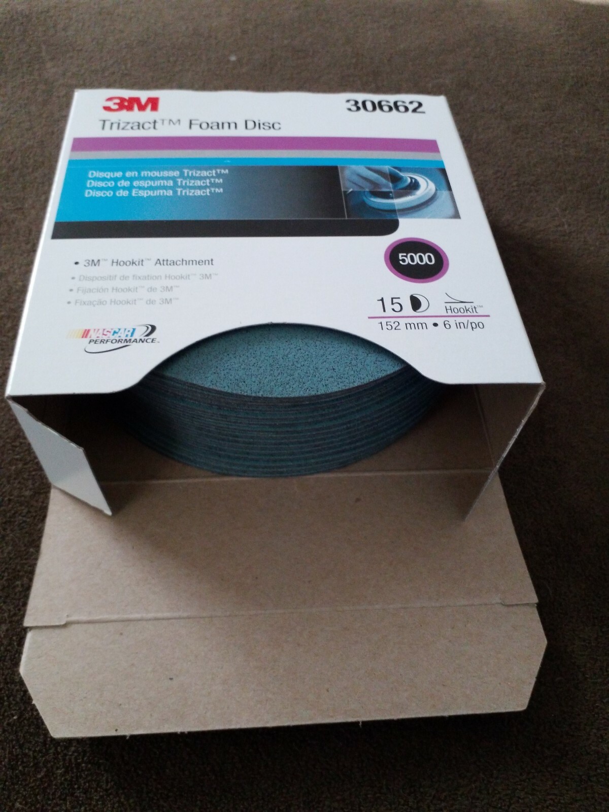 3M Trizact 30662, P5000 GRIT 6" FOAM HOOKIT DISCS (2-Disc Kit)⭐ Fast ...