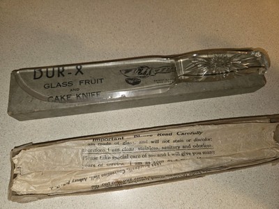 Dur-x Glass Fruit And Cake Knife. Patent 1938. Original Box. | eBay