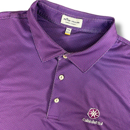 Peter Millar Men’s XXL Summer Comfort Cabo Del Sol Golf Purple Polo ...