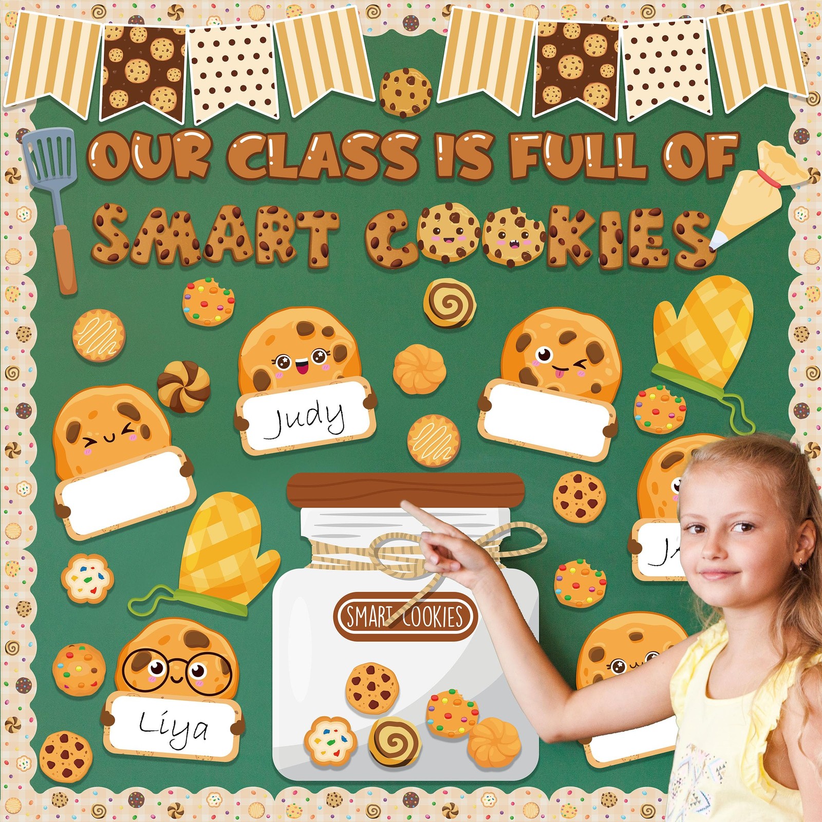 Cookies Bulletin Board Decorations - 109pcs Back to School Bulletin ...