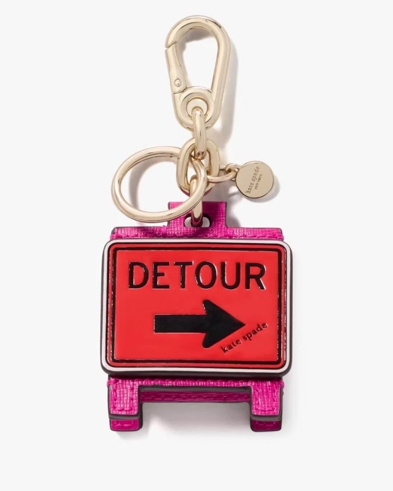 NWT Kate Spade DETOUR Sign Key Fob Chain Keychain Bag Charm | eBay
