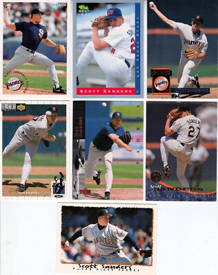 ⚾ 20 different SCOTT SANDERS cards lot 1993 - 2013 Padres Mariners ...