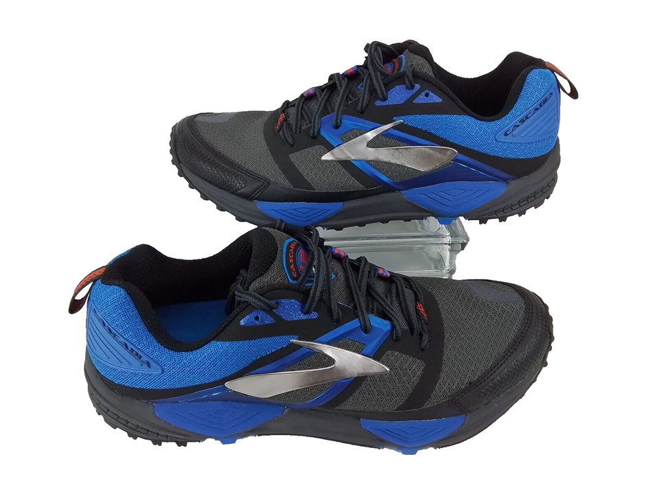 Brooks Cascadia 12 Anthracite/Electric Blue/Black Size US Men's NIB | eBay