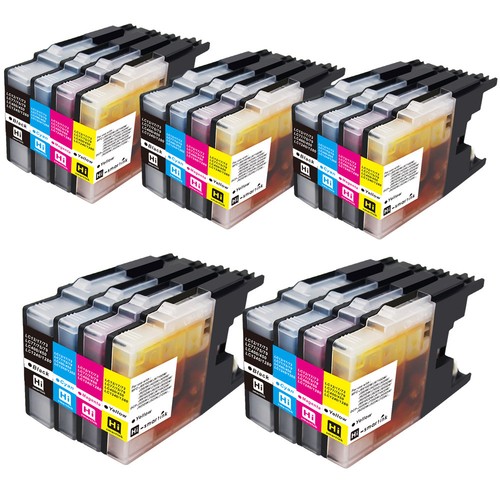 20x LC75 XL High-Yield Black Color Ink For Brother MFC-J6510DW J6710DW ...