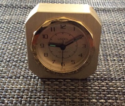 Linden Quartz Octagon Shape Table Top Clock W/Alarm For Repair/Parts ...